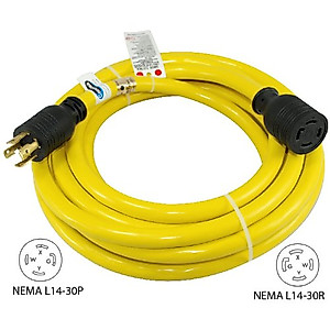 Conntek 20603 Nema Generator Cord, Yellow