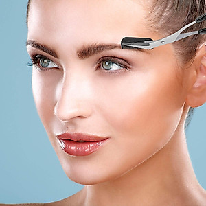 Mudder 12 Pieces Eyebrow Kit Multipurpose Exfoliating Dermaplaning Tool, Include 3 Face Razors, 3 Eyebrow Shaver, 3 Eyebrow Brush, 2 Scissors, and Tweezer for Women Girls