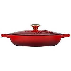 Le Creuset Eiffel Tower Collection Enameled Cast Iron Signature Braiser with Lid, 3.5 qt., Cerise