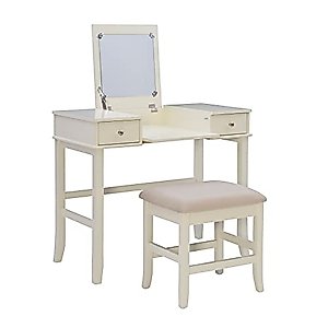 Linon Set, Cream Jackson Vanity, 30" x 36" x 18",