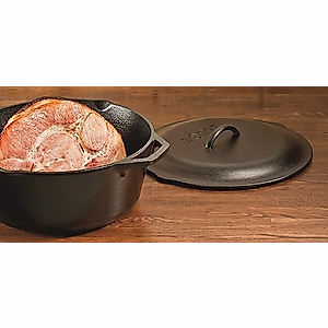 Lodge Cast Iron Serving Pot Dutch Oven with Dual Handles, Pre-Seasoned, 7-Quart,Black