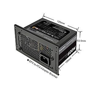 Thermaltake Toughpower SFX 600W 80+ Gold Fully Modular SFX 12V 3.3/ATX 12V 2.4 Power Supply 7 YR PS-STP-0600FPCGUS-G
