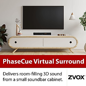 ZVOX AV257 TV Soundbar with AccuVoice 12 Levels of Sound Boost, Dialogue Clarifying Sound Bar with Patented Hearing Technology, Alphanumeric Display, TV Speaker