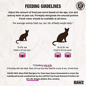 Rawz Natural Premium Canned Cat Wet Food Pate-12 Pack Variety Bundle - 4 Flavors - (Turkey, Chicken & Liver, Salmon & Beef) (5.5oz Cans) with Hotspot Pets Can Lid