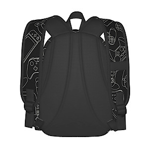 Oplp Video Game Controller Background Gadgets Large Capacity Backpack Lightweight Personalized Laptop Bag Tablet Travel School Bag with Multiple Pockets