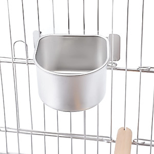 20" Parrot Bird Cage Parakeet Open Stand Large Metal Bird Flying Cage Bird Flight Steel Birdcage Pet House with Rolling Stand for Small Birds Conure Cockatoo Sparrow Macaw