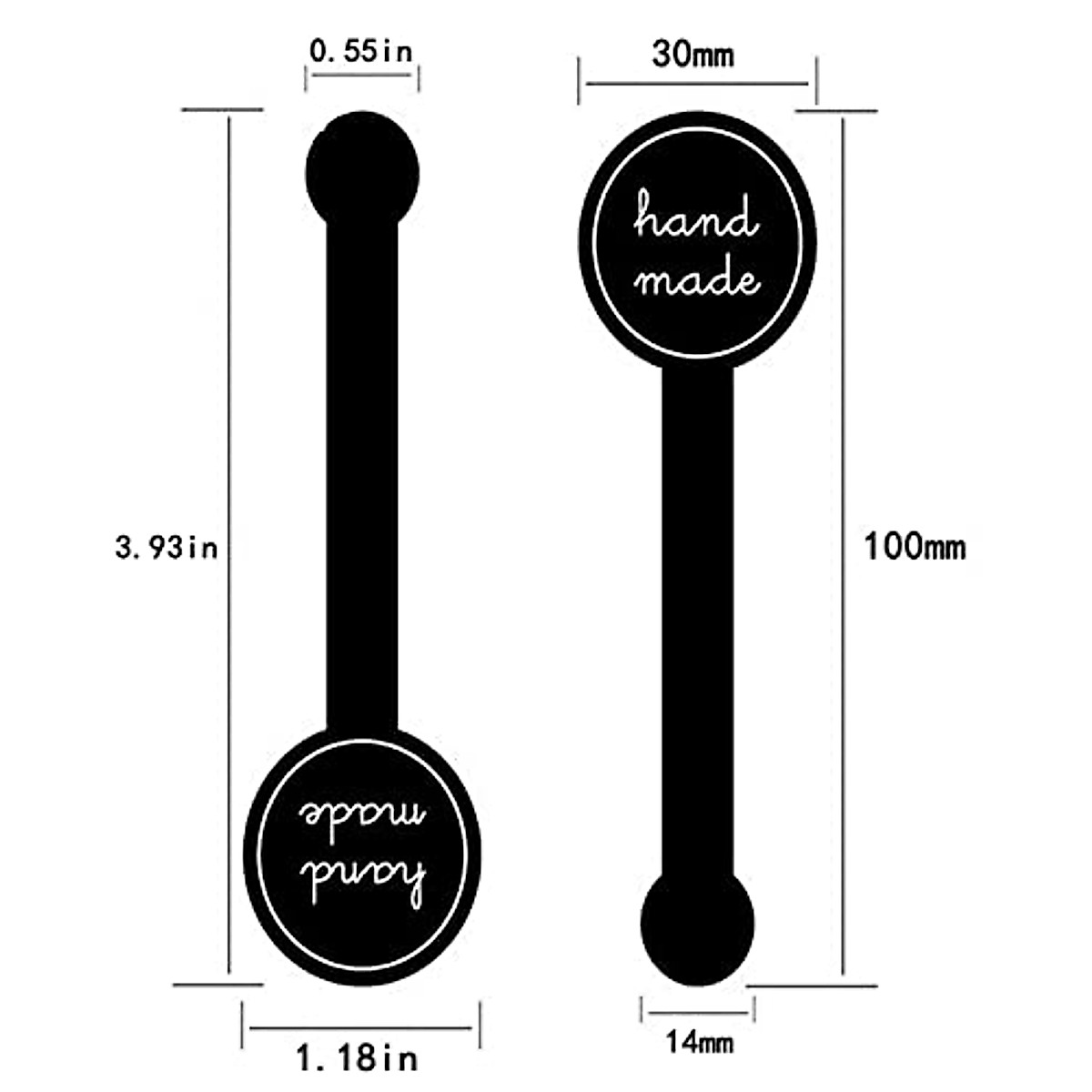 SAILING-GO 100 pcs./Pack Translucent Plastic Bags for Cookie,Cake,Chocolate,Candy,Snack Wrapping Good for Bakery Party with Stickers