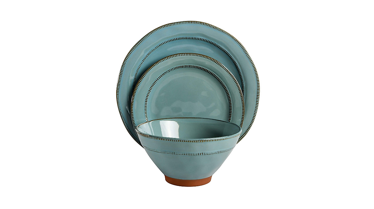 Gibson Elite Terranea 12pc Dinnerware Set - Teal