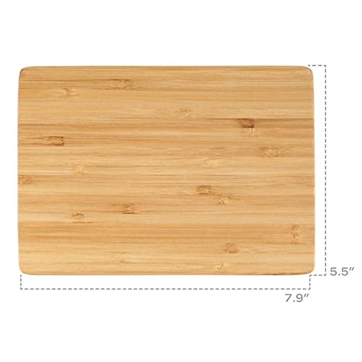 BambooMN Small Premium Bamboo Serving and Cutting Board, Charcuterie, Home and Everyday use - 7.9" x 5.5" x 0.4" - 10 pcs