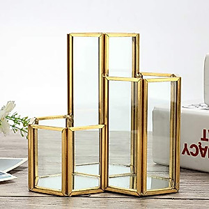 Makeup Brush Holder, with Non Slip Bottom Elegant Design Gold Glass Stationery Organizer, for Home Decor Desk Dresser for Office Decor