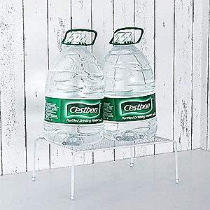 Q.Y.Home Cupboard, Snack, Refrigerator, Desk, Kitchenware Storage Rack - Medium (12.6 x 9.25 x 5.11) - Ideal for Refrigerator, Kitchen, Bathroom, Bedroom and Living Room (2 packs, White)