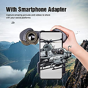 20x50 Military Binoculars for Adults with Smartphone Adapter - Compact Waterproof Tactical Binoculars for Bird Watching Hunting Hiking Concert Travel Theater with BAK4 Prism FMC Lens, Mud