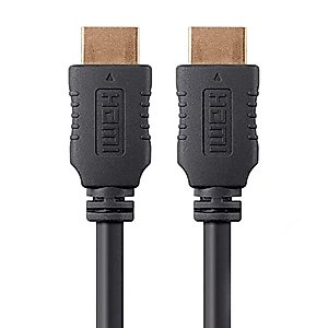 Monoprice 4K High Speed HDMI Cable - 4K60Hz, 18Gbps, HDR, 15ft, Black (3 Pack)