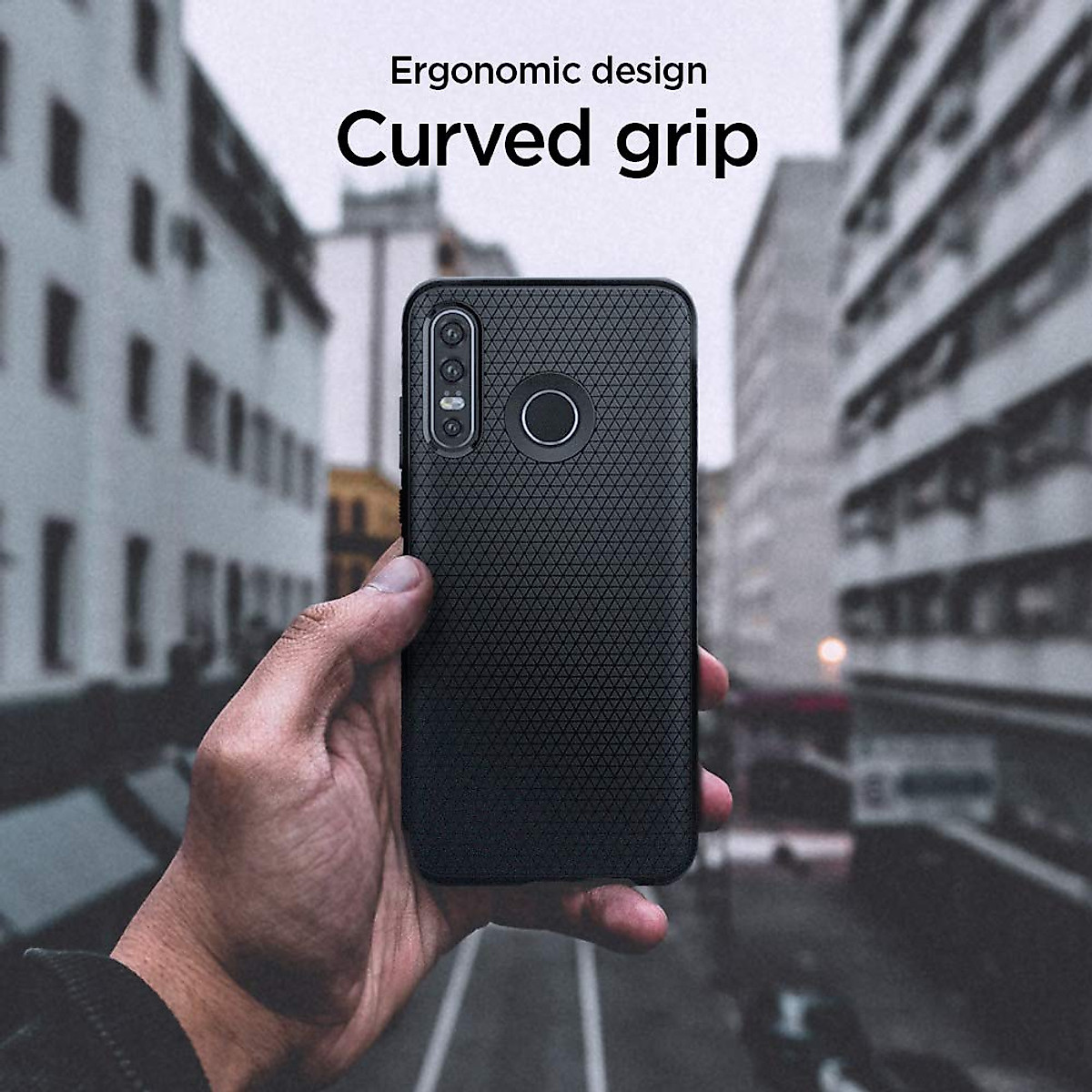 Spigen Liquid Air Designed for Huawei P30 Lite Case (2019) - Matte Black