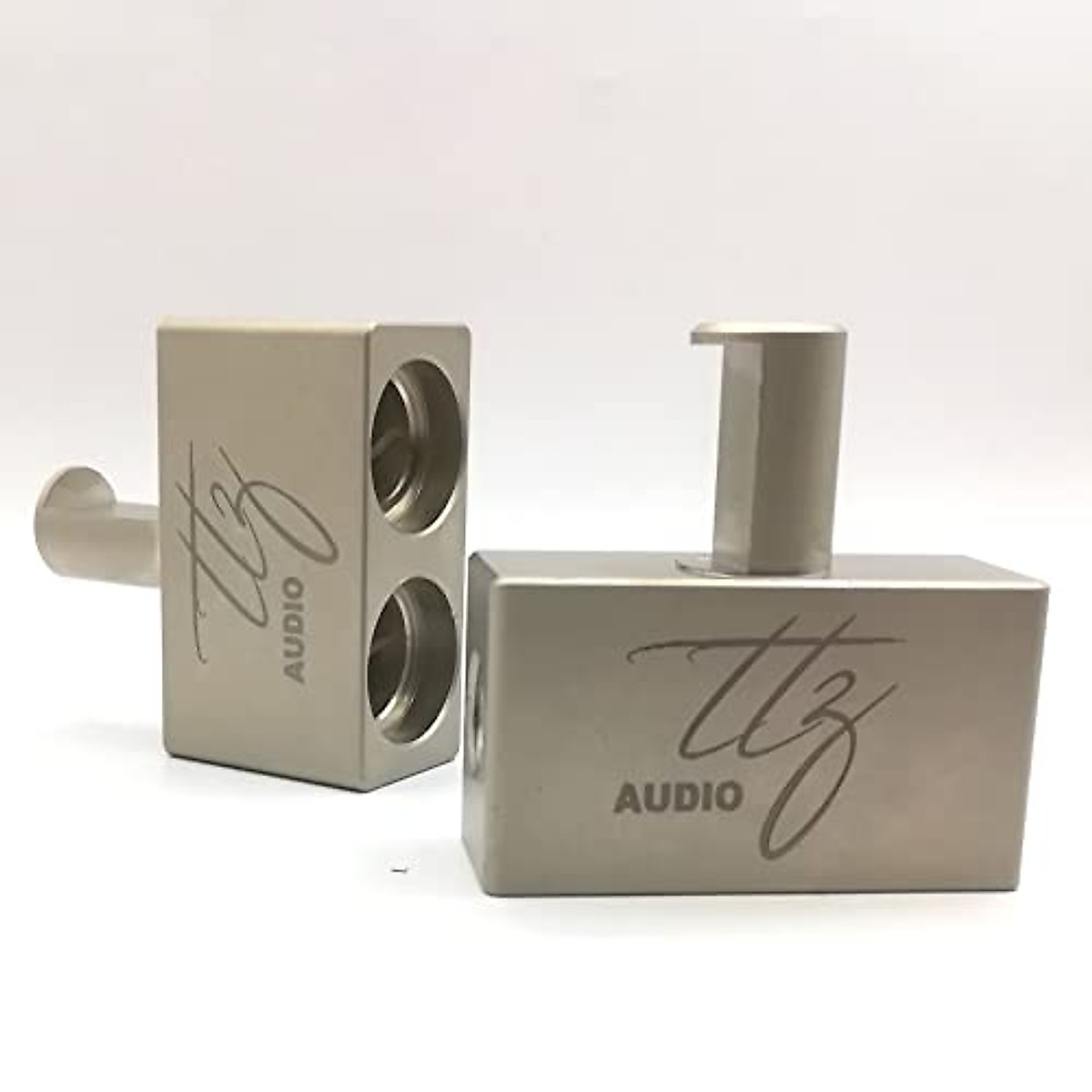 TTZ Audio Dual 2/0 Gauge to 1/0 Gauge Amp Input Reducers (Pair) for Easy Car Audio Amplifier Competition Amp Installation