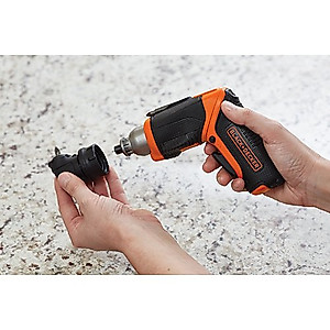 BLACK+DECKER 4V MAX Cordless Screwdriver, Right Angle Attachment (BDCSRAA)