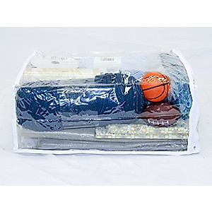 Clear Vinyl Zippered Sweater Clothing Storage Bag 11 x 15 x 6 Set of 10