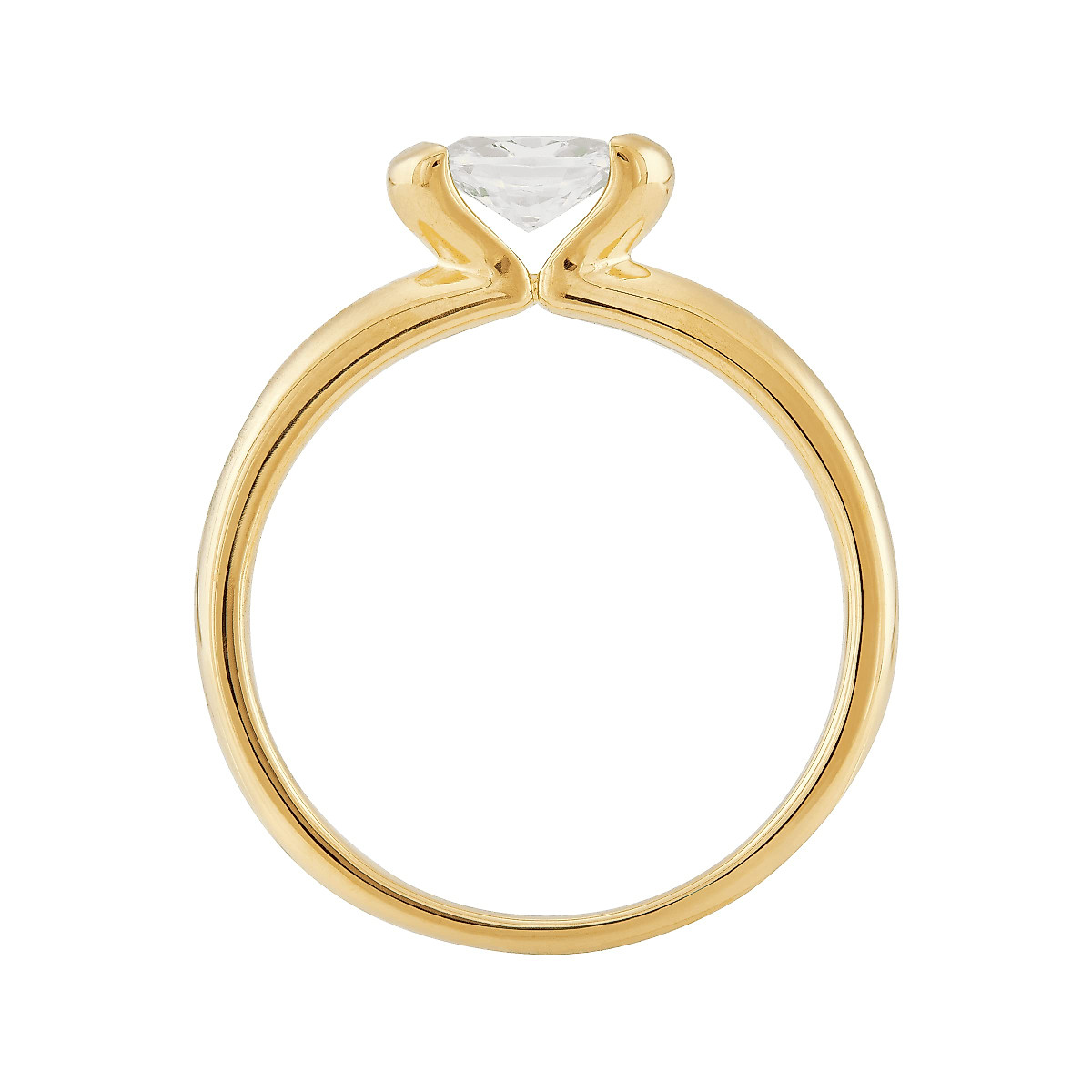 Welry Oval-Cut Cubic Zirconia Ring for Women, 14K Gold-Plated .925 Sterling Silver, Jewelry Gift Idea, Size 9