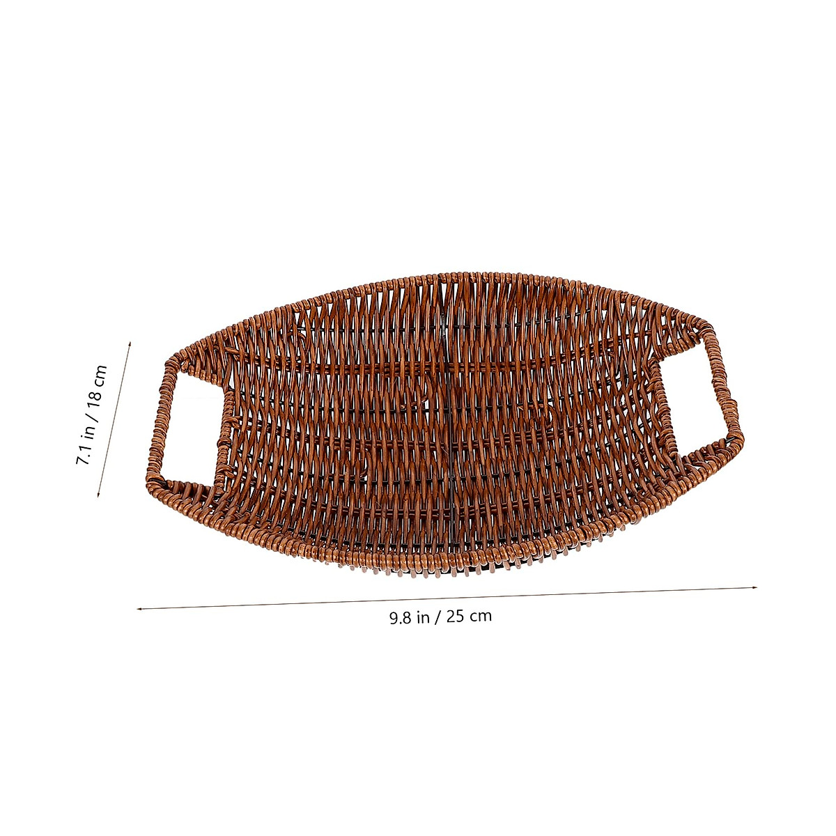 Angoily Rattan Weaving Storage Basket Fruit Bread Snack Woven Basket Simulated Rattan Elegant Decorative