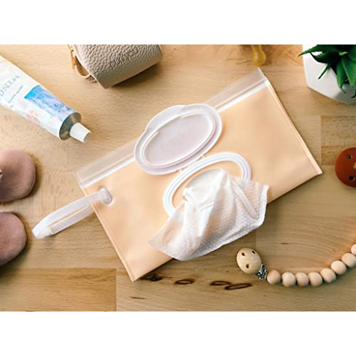 Baby Wipe Case Travel Holder | Keeps Wipes Moist | Set of 3 Wet Wipes Holders Cases | Portable Travel On The Go Refillable Dispenser Container, by purifyou