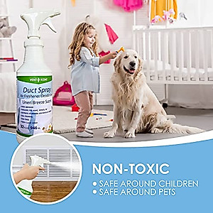 Air Duct Cleaner Spray, Professional HVAC Air Freshener, Air Duct Deodorizer, and Odor Remover Spray for Homes, Business, Auto, RVs, and Campers! (32 Ounce)