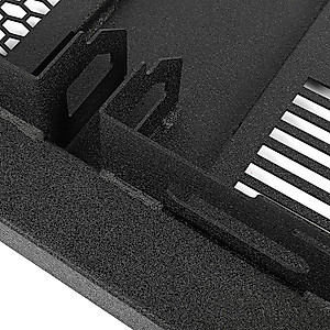 cciyu Texture Black Rear Bumper with and Tire Carrier and LED Lights Compatible for Jeep Wrangler JK 2007-2018