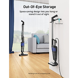 Small Vacuum Cleaner, Aspiron Stick Vacuum Cleaner with 20kPa Powerful Suction & 0.88QT Dust Cup and 16ft Power Cord, 5-in-1 Handheld Lightweight Bagless Vacuum Cleaner Carpet and Floor for Pet