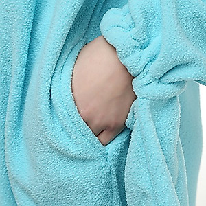 Wishliker Unisex Adult Onesie Platypus Costume Halloween Cosplay Animal Pyjamas SkyBlue