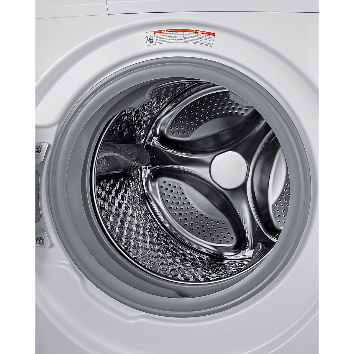 Summit Appliance LW2427 24" Wide ENERGY STAR Certified 110-120V Front-loading Washer with 15 Wash Programs, 1400 RPM, Touchscreen Display, Washing Cycle Selector Knob, Detergent Dispenser