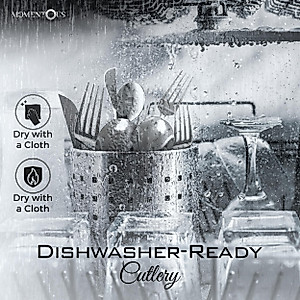 40 Piece Stainless Steel Flatware Sets for 8 with 1 Knife, 2 Spoons, and 2 Forks Kitchen Silverware Sets, Cutlery Set for 8, Kitchen Essentials