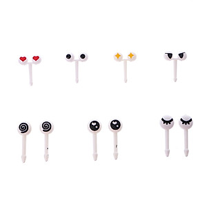 10Pcs Eye Fruit Fork Tableware Lunch Box Decor