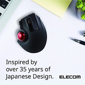 ELECOM 2.4GHz Wireless Thumb-Operated Trackball Mouse & Wired/Wireless/Bluetooth Thumb-Operated Trackball Mouse (M-XT3DRBK-G & M-XPT1MRXBK)