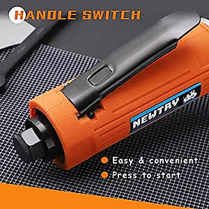 NEWTRY 2600RPM Pneumatic Metal Shear Cutter 2-Blade Pneumatic Scissor Metal Stainless Steel Sheet Metal Cutting Tools Industrial Air Cutter for Iron, Aluminum Sheet, Screen Mesh(Standard A)