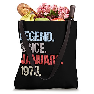 Legend since January 1973 vintage birthday Tote Bag