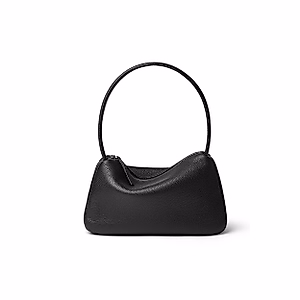 Daiblueland Small Leather Shoulder Bag For Women Premium Top Handle Tote Purse With Zipper Closure