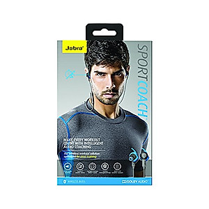 Jabra SPORT COACH (Blue) Wireless Bluetooth Earbuds for Cross-Training - Retail Packaging