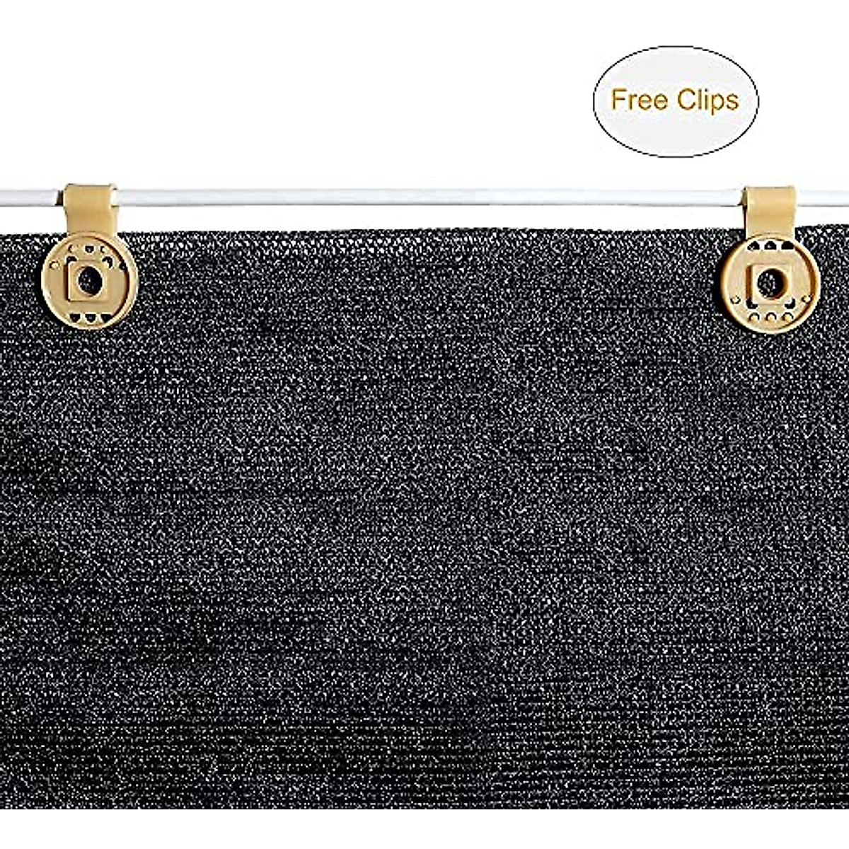 Shatex 90% 8x12ft Sun Shade Fabric for Pergola Cover Porch Vertical Screen, Black