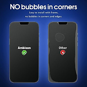 Ambison 2 Pack Matte Glass Screen Protector Compatible for iPhone 13 Pro Max 6.7inch No Bubbles High Definition Anti-Glare & Fingerprint/Install Frame/iPhone 2021