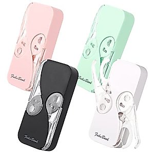 Portable Dental Floss Picks Dispenser Floss Holder Upgrade Automatic Travel Case Floss Dispenser Refillable Floss Box Professional Floss Pick Organizer for Teeth Cleaning (4 Pack)