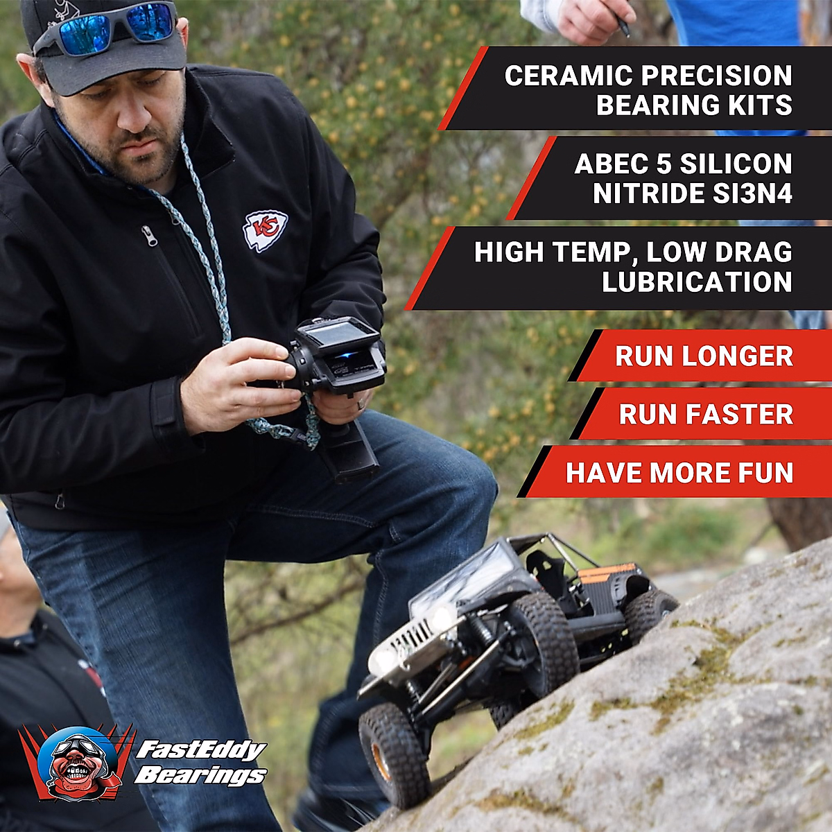 FastEddy Bearings Compatible with Tamiya TT-02 Type-SRX Chassis Kit Ceramic Sealed Bearing Kit