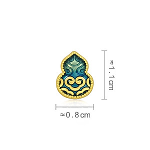 CHOW SANG SANG 999 24K Gold Cultural Mini Wulu (Groud) Charm Bracelet for Women [Pure Gold Not Gold Plated] 92660C (Gold, 17 CM)