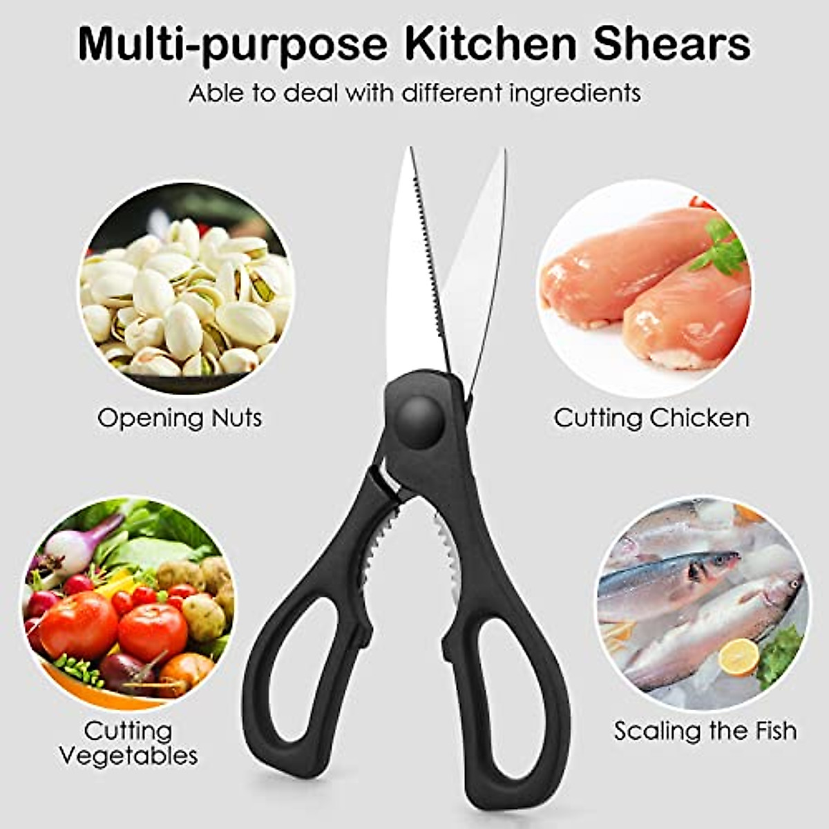 COSTWAY Kitchen Knife Set, with Block, Sharpener & Kitchen Shears,Ultra Sharp Knife Set with Chef Knife, Bread Knife, Santoku Knife, Utility Knife, 6 Steak Knives(16-Pieces, Silver, Brown)