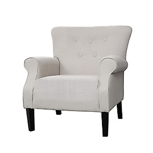 LOKATSE HOME Accent Armchair Single Sofa Modern Comfortable Furniture for Living Room, Club, Bedroom, Beige