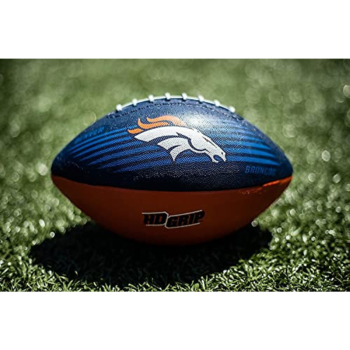 Rawlings NFL Downfield Youth Size Football with 5X HD Grip, New Orleans Saints