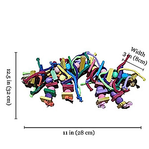 SunGrow Parrot Toy, Small & Medium Chewing Bird Toy for Parakeet, Sun Conure, 1 Piece