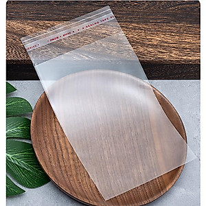 200ct Clear Plastic Bags Clear Resealable Cellophane Bags 5.5"x6.7"-1.4 mils Thick Self Sealing OPP Cello Bags for Bakery Cookies Bags Candle, Jewelry, Soap, Prints, Photos, Cards, Decorative Wrappers