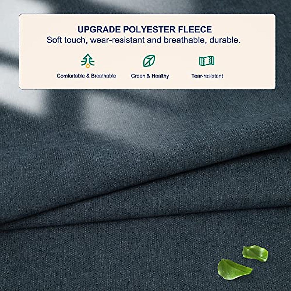 sutailocus Rocking Chair Cushion Anti-Slip tufting Rocking Chair Cushions Indoor/Outdoor,Removable Set of Upper and Lower Adirondack Chair Cushion,for Nursery/high Back Chair （Tie Fixing） (Deep Blue)