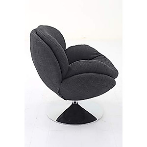 Comfort Chair Mac Motion Scoop Accent Leisure Chair, One Size, Rio Anthracite (Grey) Fabric