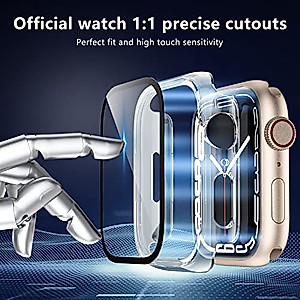 GEAK Compatible with Apple Watch Case 38mm, Apple Watch Screen Protector 38mm, Full Coverage Hard PC Bumper Protective Cover for iWatch SE Series 3/2/1 Women Men 4pack Black/Clear/Rose Gold/Silver