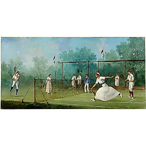 Edwardian Tennis Match: Mixed Doubles